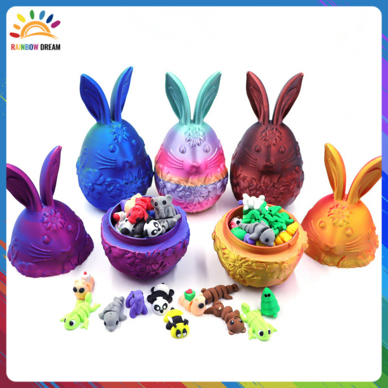 3d Printed Egg Easter Decoration Creative Gift Realistic Animal Toy ...