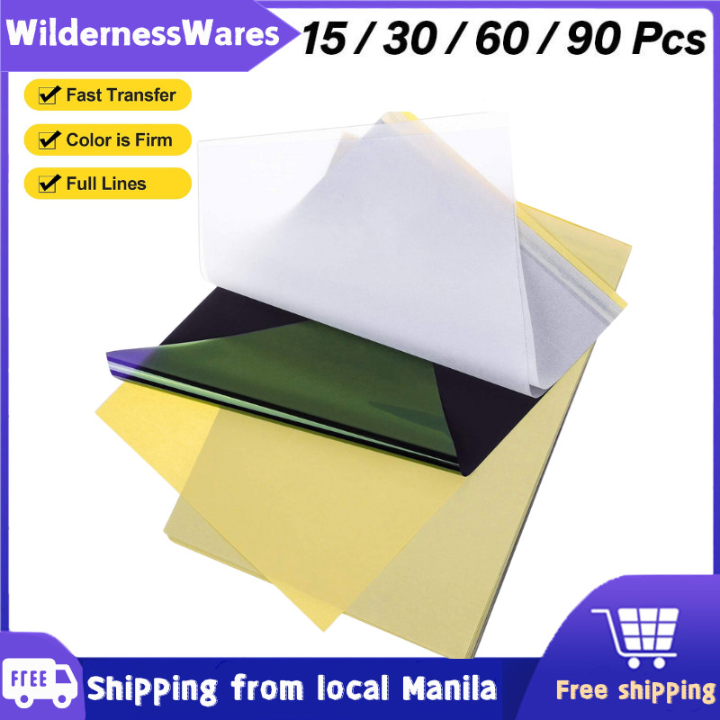 Tattoo Transfer Paper Supply Tracing Copy Body15/30/60/90pcs Art Tattoo ...