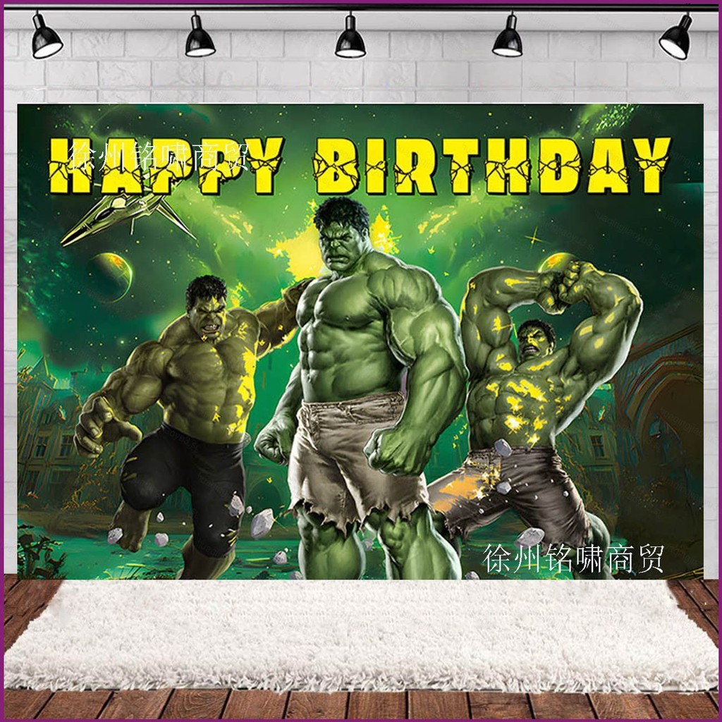 HU3 Avengers Hulk Theme decoration Celebrate birthday Party Photo ...