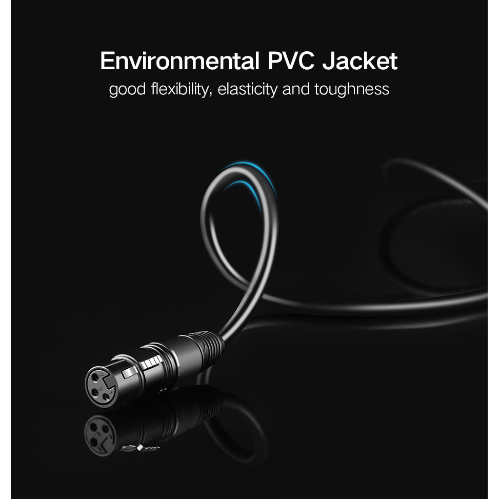 UGREEN 6.35mm to XLR Microphone Audio HiFi Cable XLR Female to 6.35mm ...