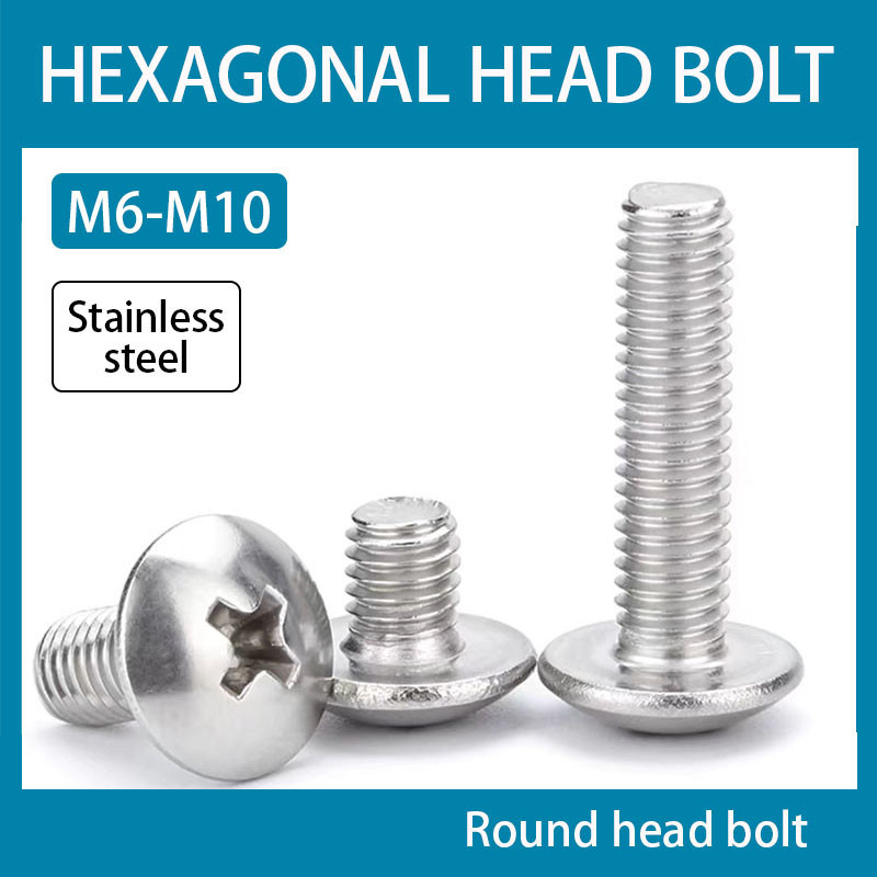 304 stainless steel mushroom head round head half large head bolt ...