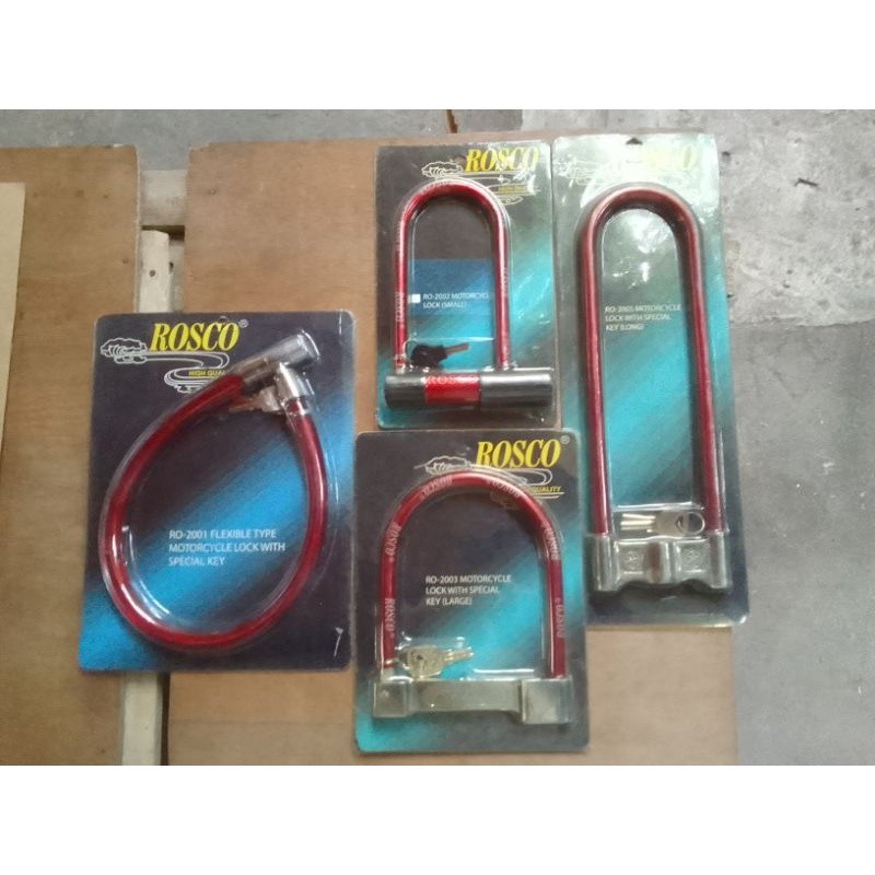 ROSCO MOTORCYCLE LOCK OR BICYCLE LOCK PADLOCK PANGMOTOR, KANDADO NG ...