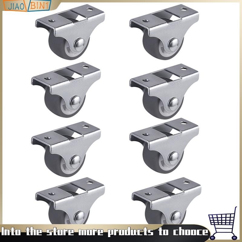 [jiaobin1]8PCS TPE Caster Wheels Duty Fixed Casters with Rigid Non ...