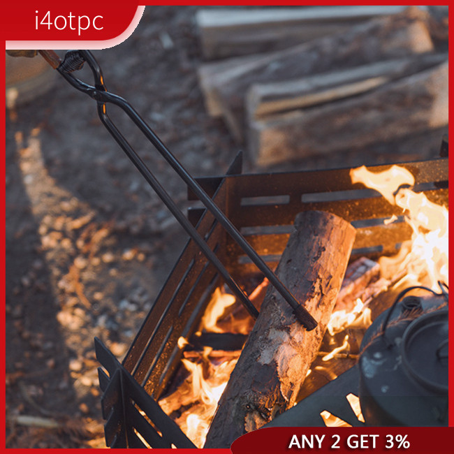 i4otpc Firewood Tongs Wood Fired Oven Tool Grill Camping Fire Pit Rust Resistant Finish ...