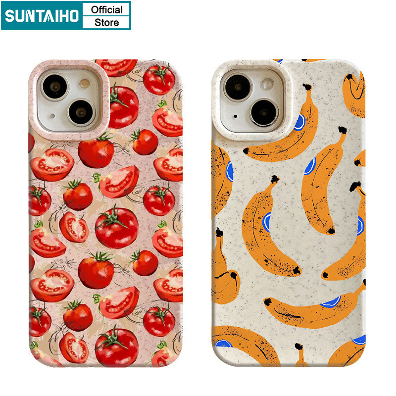 Suntaiho Aesthetic Banana Pattern Casing New Summer Phone Case for ...