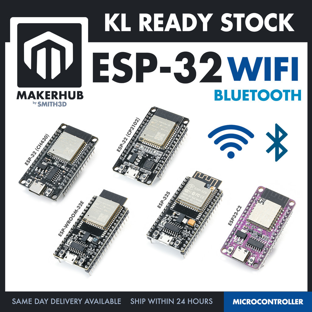 NodeMCU ESP32 Wi-Fi + Bluetooth Development Board CH340/CP2012 - For IOT Project | Shopee ...