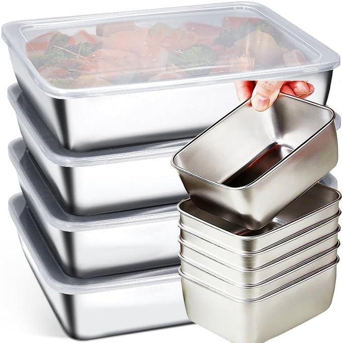 Stainless Steel Food Containers with Lids/Refrigerator Fresh-Keeping ...