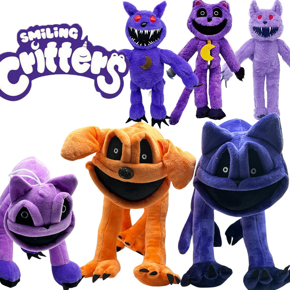 New Smiling Critters: Terrifying Purple Cat Monsters with Smiling Big ...