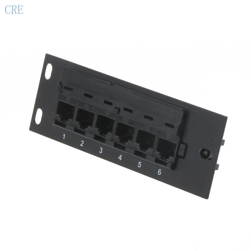 CRE CAT6 6 Port Patch Panel RJ45 Cable Adapter Ethernet Distribution ...