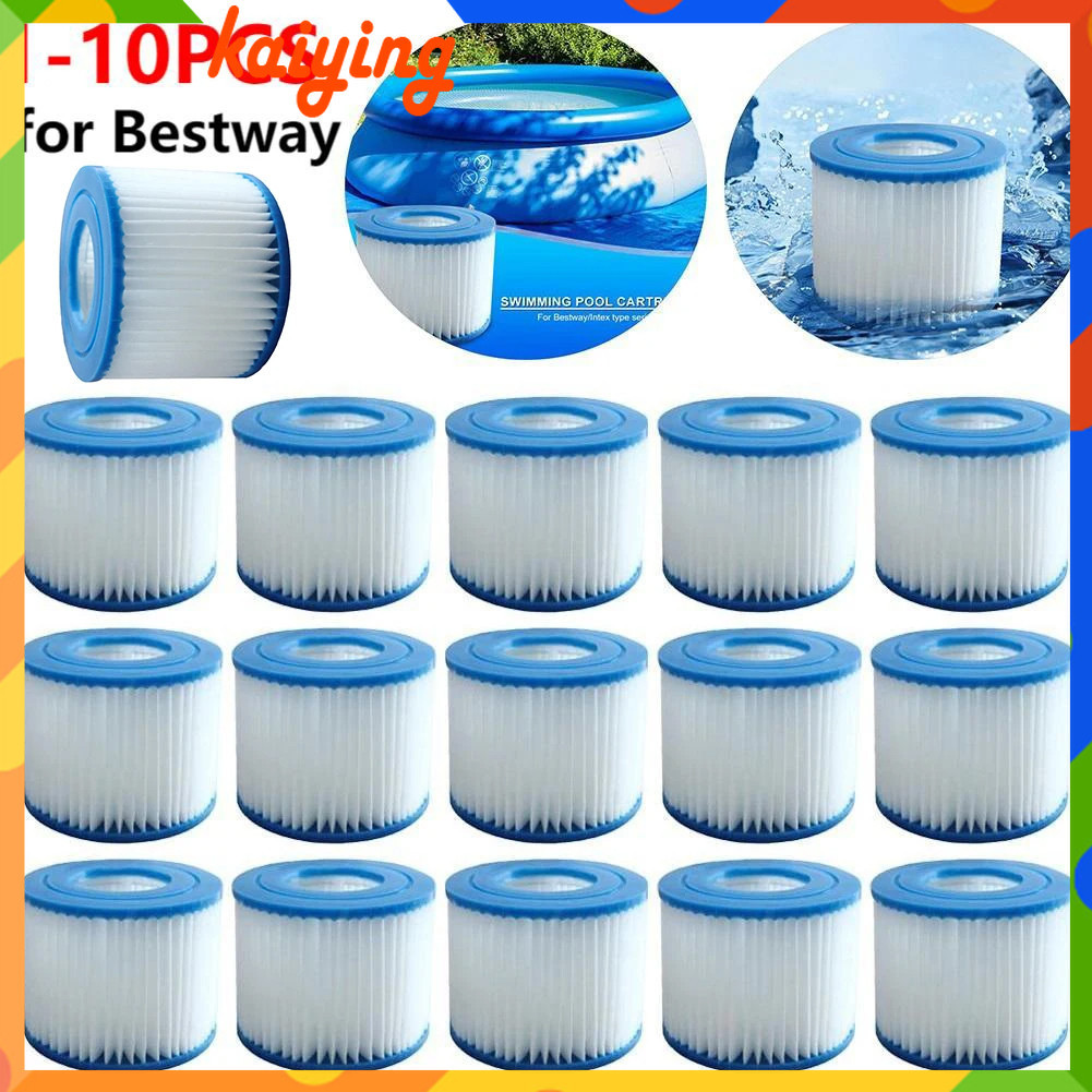 1-10pcs Replacement Swimming Pool Filter Fit for Bestway Flowclear Size ...