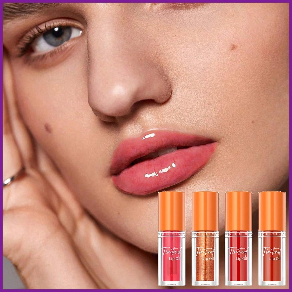 Nourishing Lip Oil 4pcs Women Hydrating Lip Glaze Set Revitalizing ...