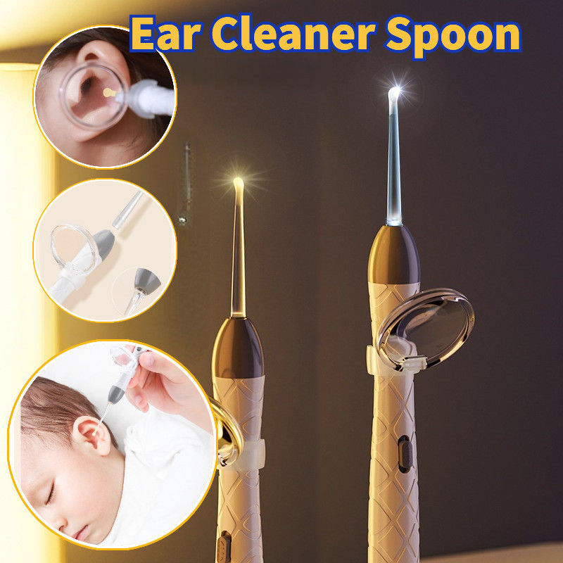 LED Flashlight Ear Cleaning Tools Baby Ear Spoon with Magnifying Glass ...