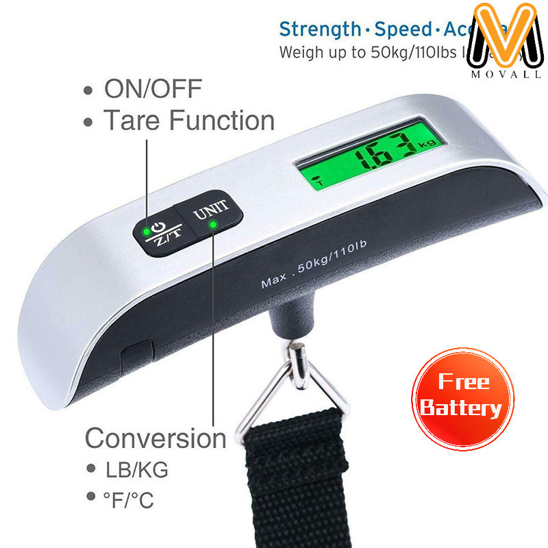 Portable Scale 50KG / 110LB Electronic Digital Luggage Scale Travel ...
