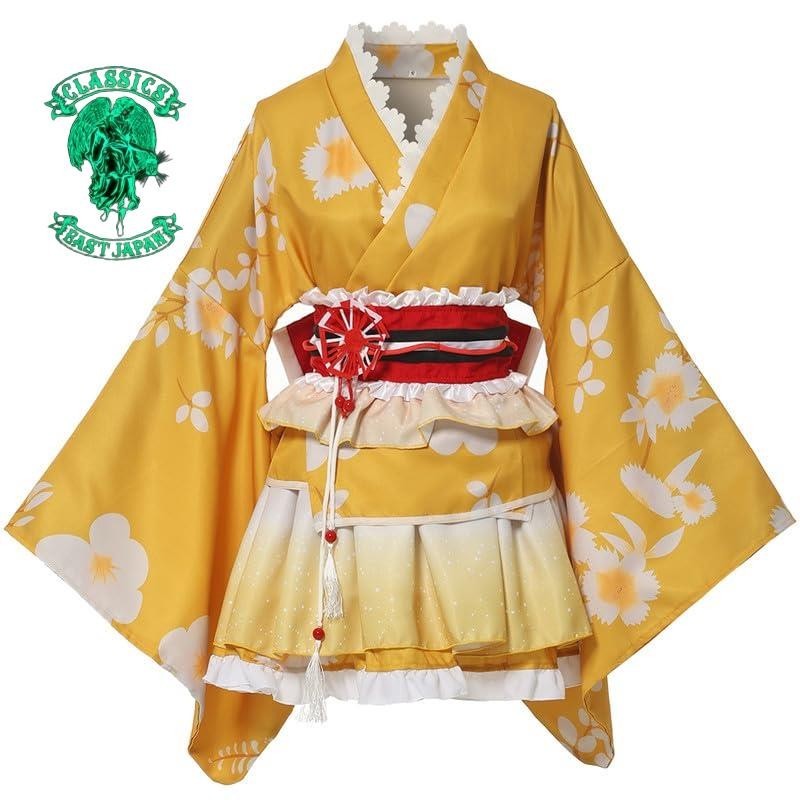 BLESSUME Mini Kimono Cosplay Yukata Top Short Cute Haori Kimono Dress ...