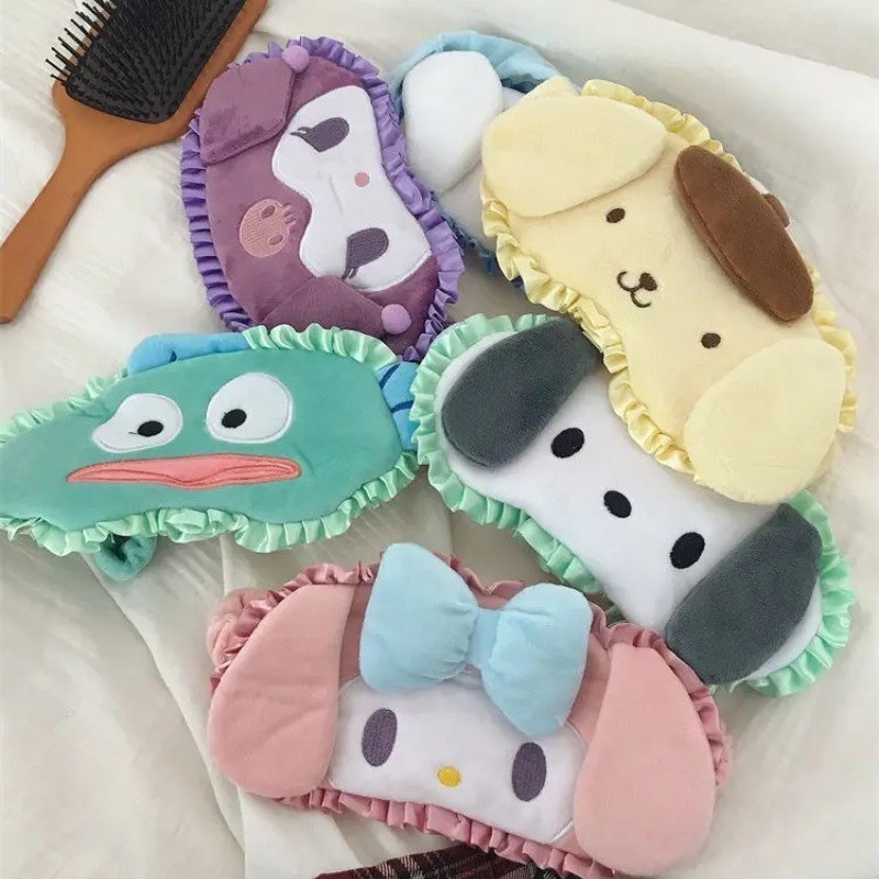 Plush Anime Sleeping Eye Mask Cute Kids Sleep Mask Cartoon Kuromi My ...