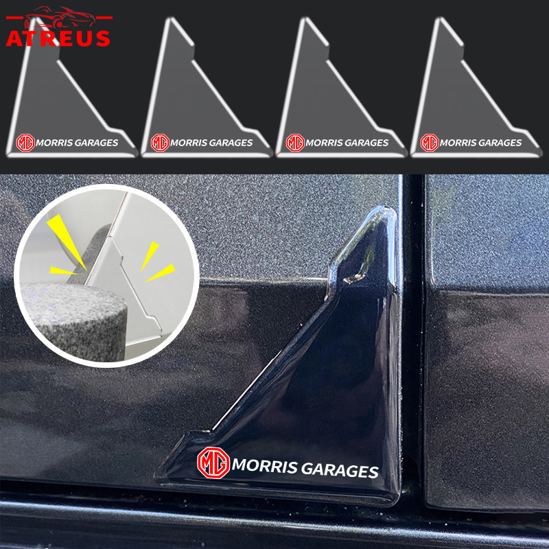 2/4Pcs MG Car Transparent Door Corner Protector Sticker Car Door Anti ...