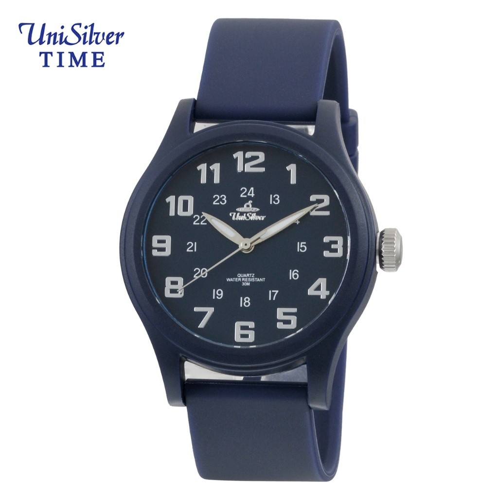 UniSilver TIME Unisex Navy Blue Analog Rubber Watch KW3750-1004 ...