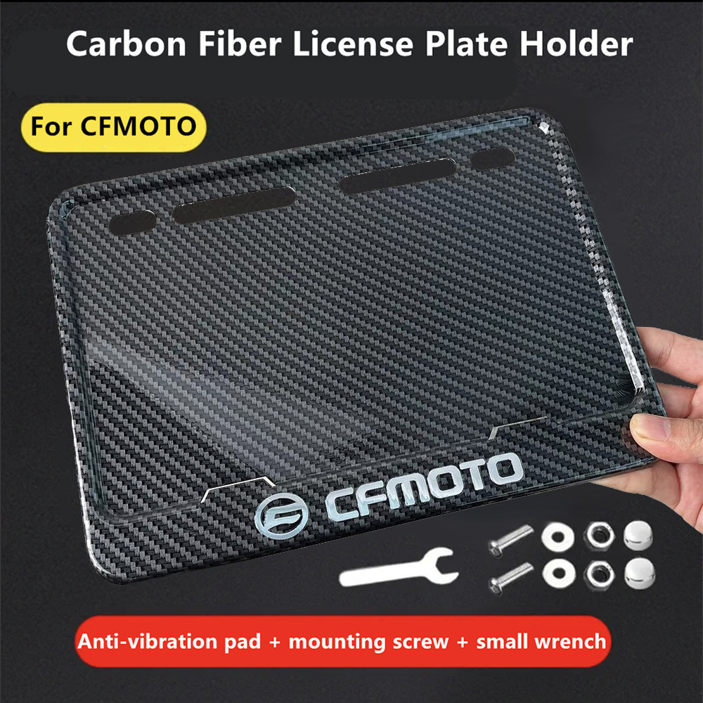 Motorcycle Number License Frame Carbon Fiber Plates Protector Holder ...