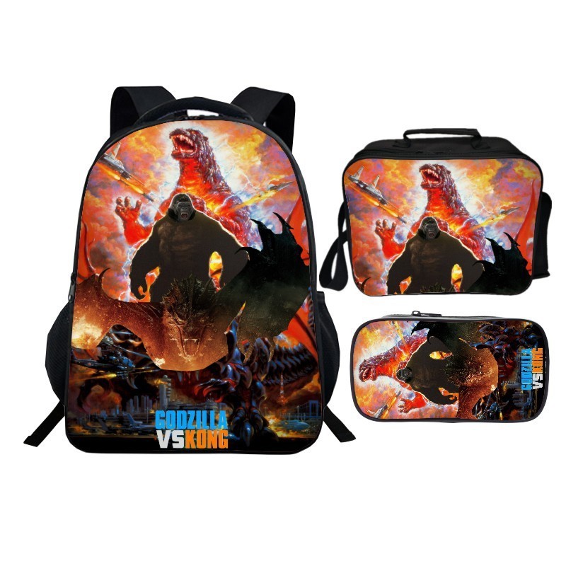 Godzilla Backpack 3D Printing Casual Bags For Teenage Girls Godzilla ...