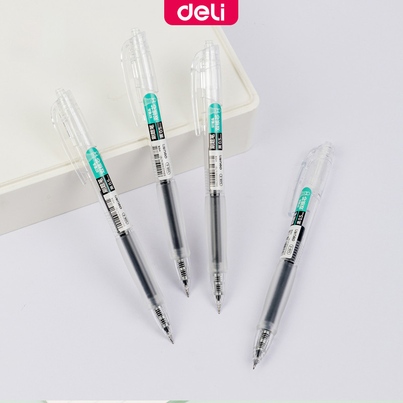 Deli Correction Second Dry Press Student Gel Pen 0.5mm ST Head S08-E | Shopee Philippines
