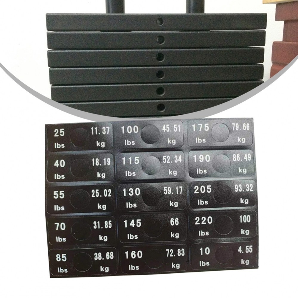Wide Range of Values Number Stickers for Dumbbells Barbells and Tension ...