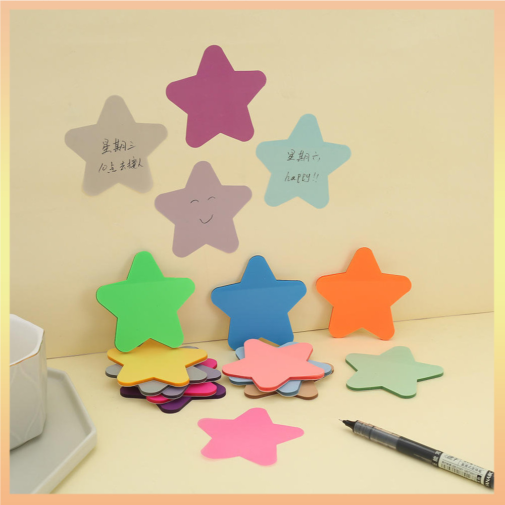 Transparent Sticky Notes Simple And Cute Five Pointed Star Hand Account ...