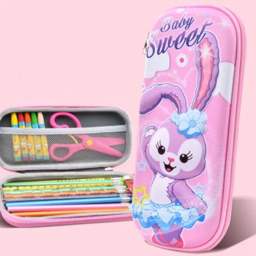 Cute Cartoon Pencil Case for Kids Girls 3D Design Stationery Hard ...