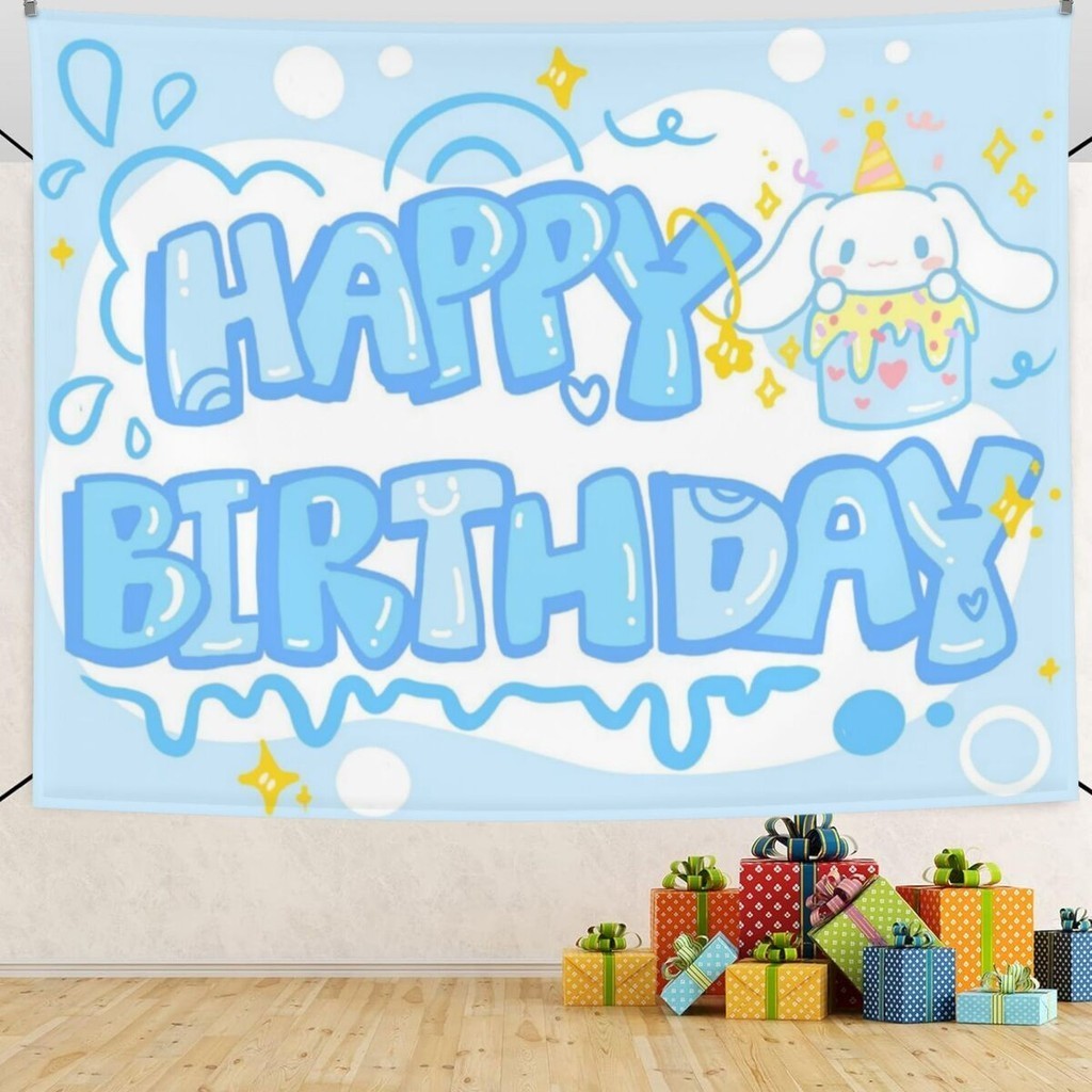Cinnamoroll Sanrio Backdrops Banners Newborn Baby Shower Birthday Party ...