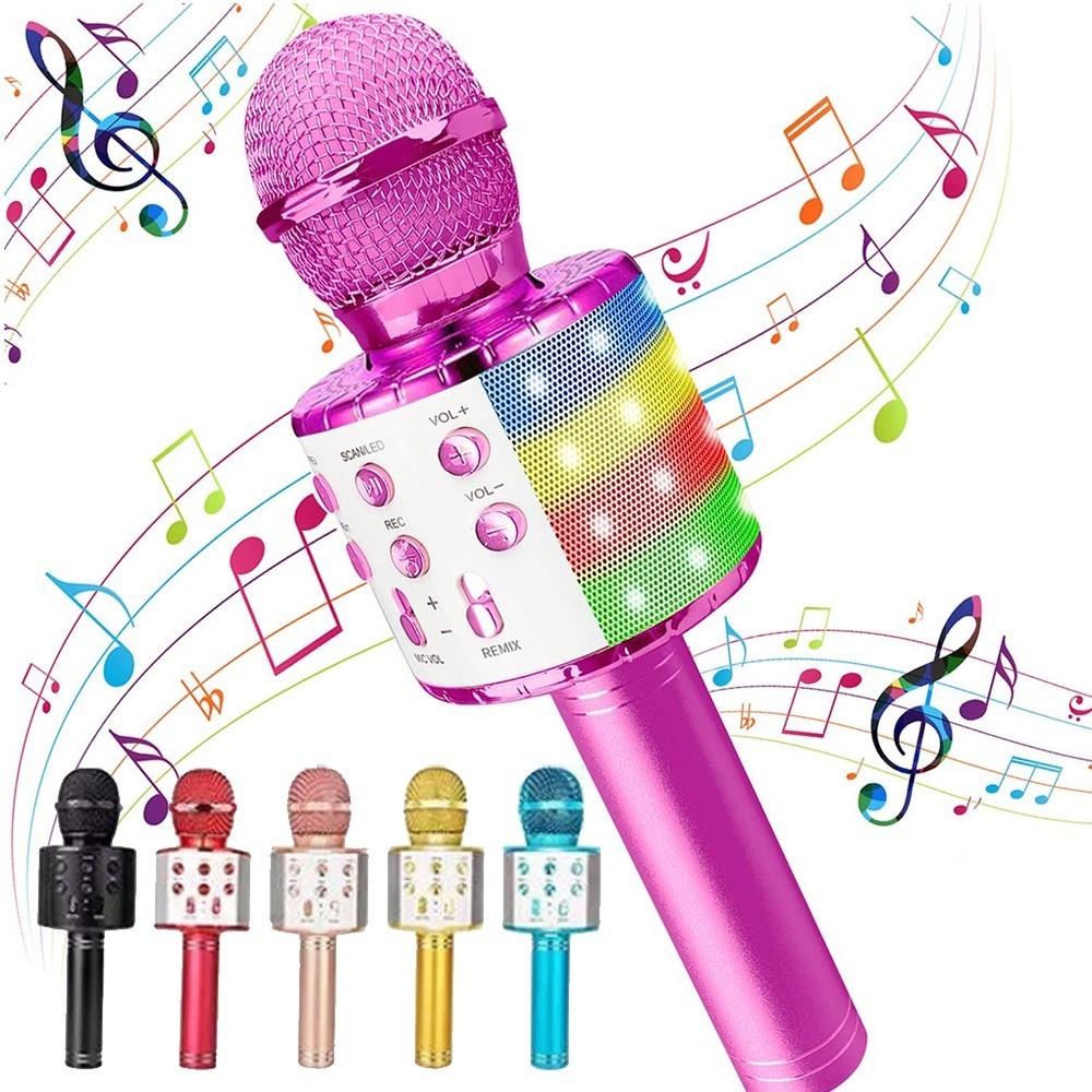 WS858L Microphone for Kids Singing Wireless Bluetooth Microphone with ...