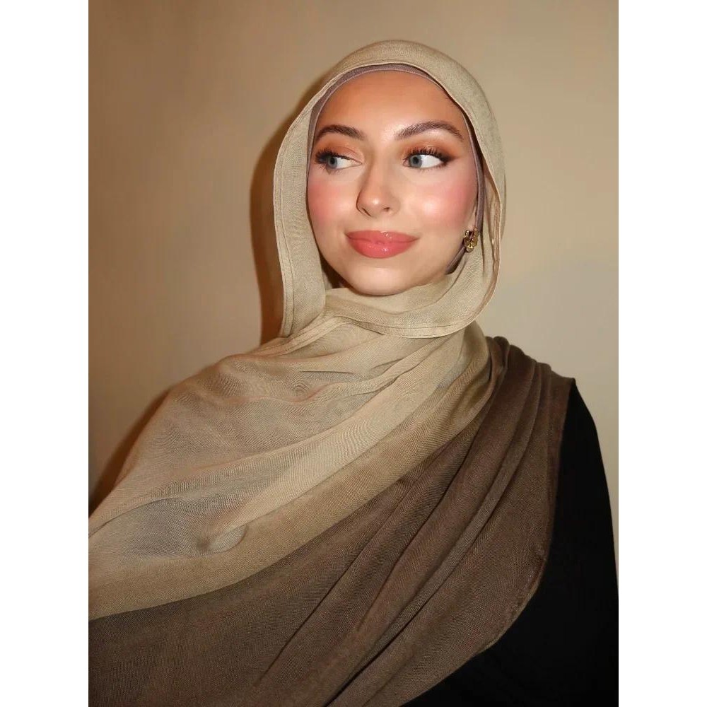 2024 Premium Gradient Rayon Modal Hijabs Cotton Hijab Scarf for Women ...