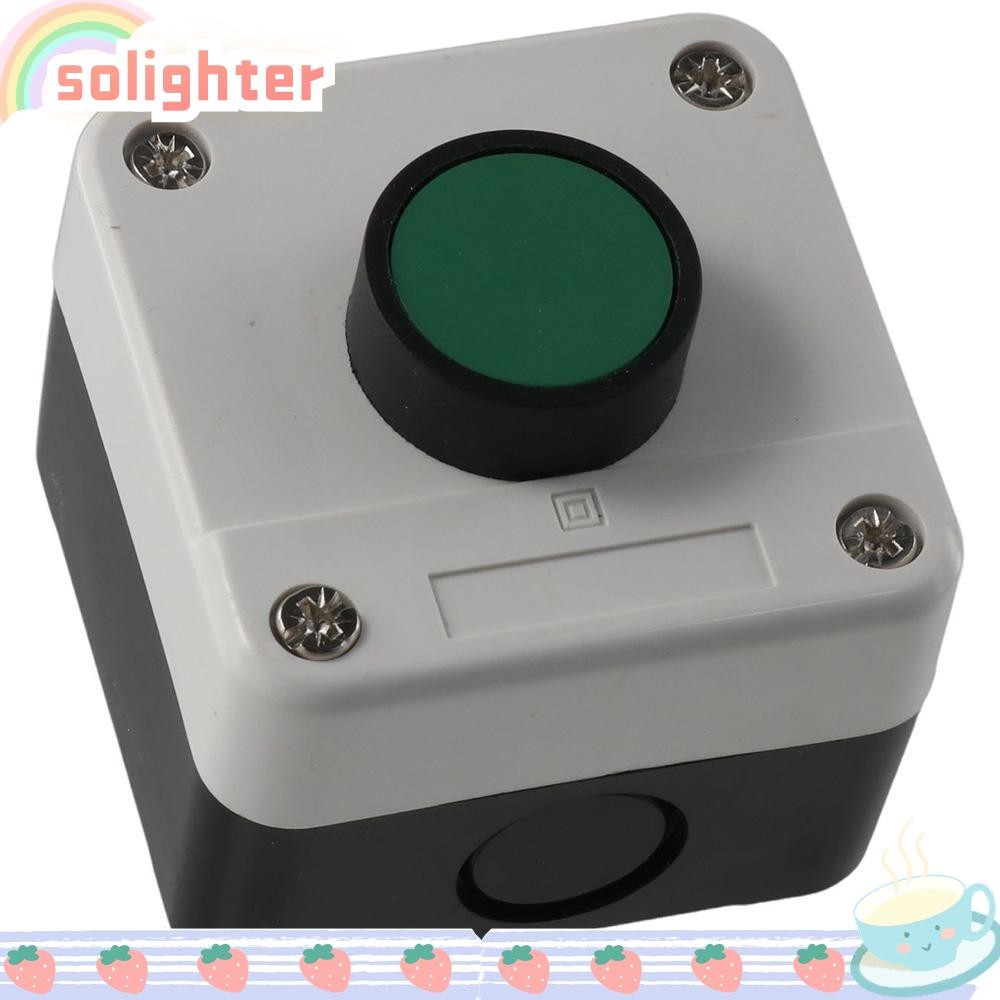 SOLIGHTER Momentary Switch, Weatherproof ABS Push Button Switch, Easy Installation One Button ...