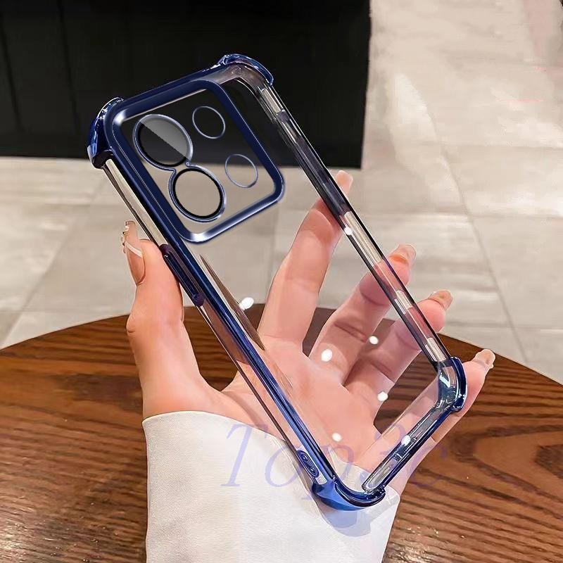 Case POCO M6 Pro 4G Four corner anti drop transparent phone case SJDK ...