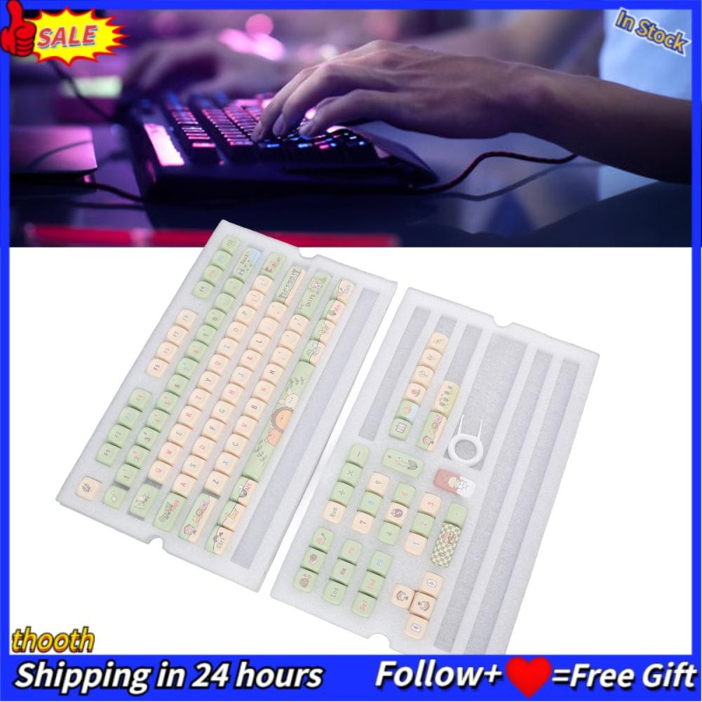 Thooth 112 Keys PBT Keycap Set 9mm MCA Height for Mechanical Keyboards ...