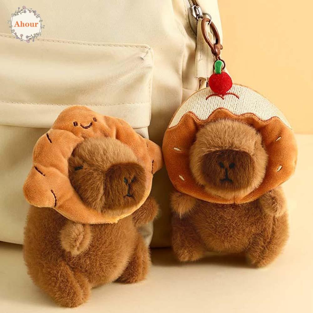 AHOUR Capybara Key Ring, Capybara Snacks French Fries Cartoon Keychain ...