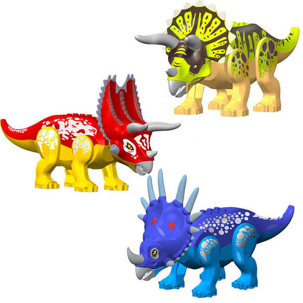 lego jurassic park magnetic sticks for kids Large Dinosaur Triceratops ...