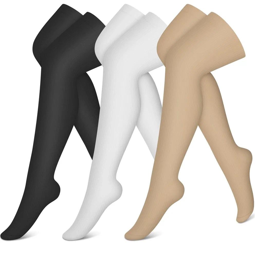 1Pair Sport Thigh High Compression Socks, Compression Stockings ...