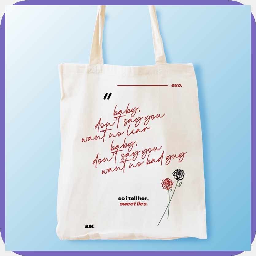 &M@h?EXO-inspired$eV`KPop!gh[Tote,o[Bag,R[(Unisex) | Shopee Philippines