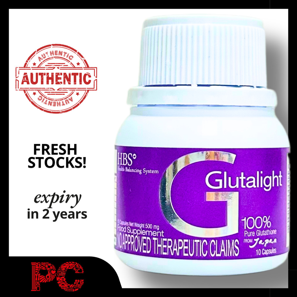 Hbs Glutalight 500 Mg/Capsule 10 Capsules/Bottle Hbs 20g by PC Personal ...