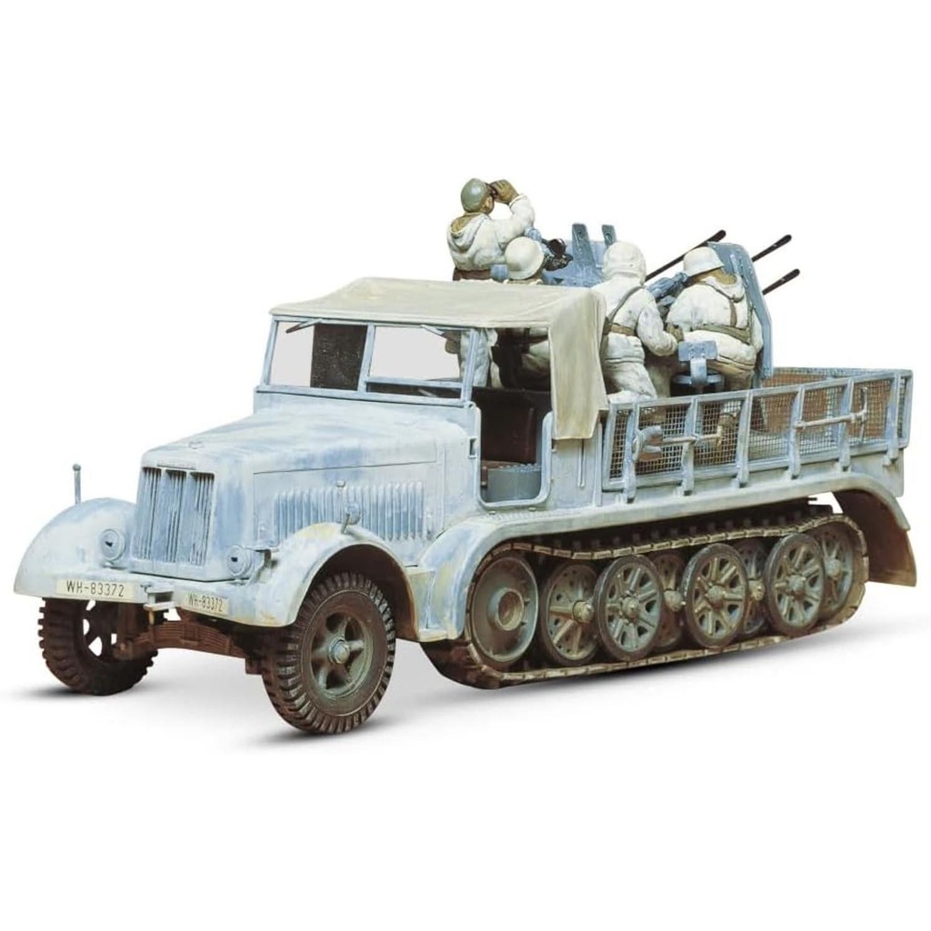 TAMIYA 1/35 Plastic Model No.50 German Army 8 ton half-track with 4 ...