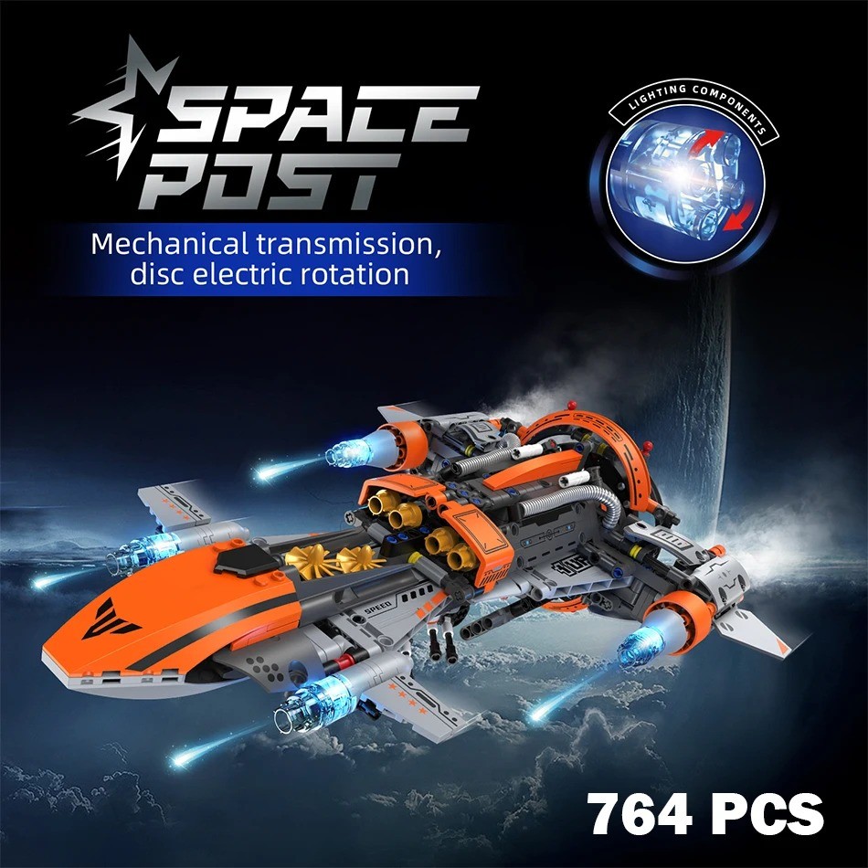 MOC Space Wars Starfighters Black Hole Spaceship Building Blocks Motor ...