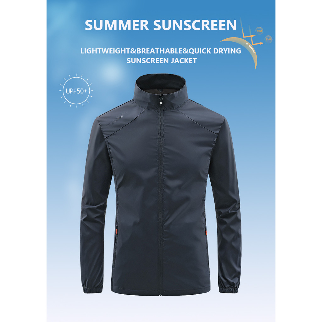 UPF 50+ Men's Sun-protective Jacket Motorcycle Quick Dry Jacket ...