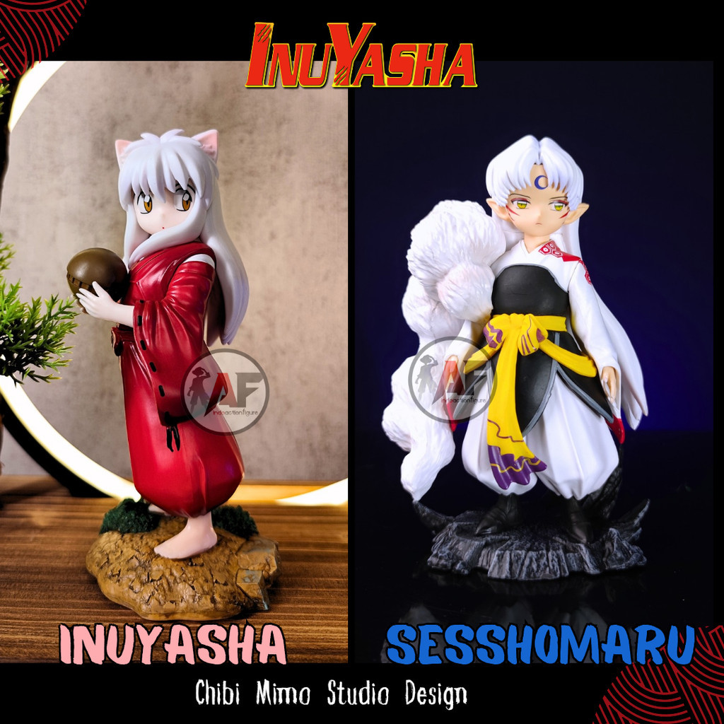 Inuyasha & Sesshomaru Chibi Mimo Design Recast Action Figure | Shopee ...