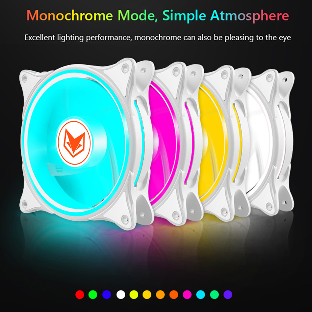 COOLMOON Cooling Fan Radiator 5V 3 Pin ARGB Computer Chassis Fans 12V 4 ...