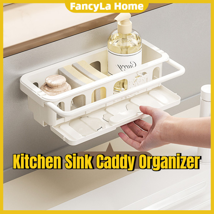 Kitchen Sink Caddy Organizer, ABS Plastic Storage Holder for Sponge ...