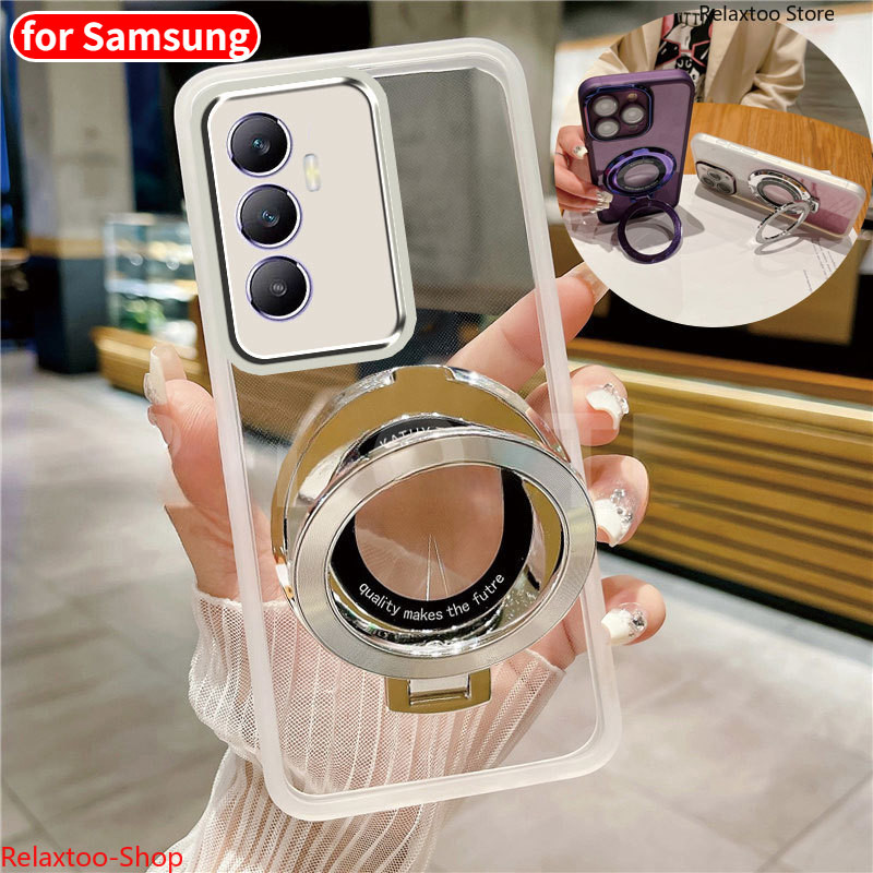 Transparent Magnetic Holder Casing For Samsung Galaxy A06 A16 A26 A36 A56 A05 A55 A35 A25 A15 ...
