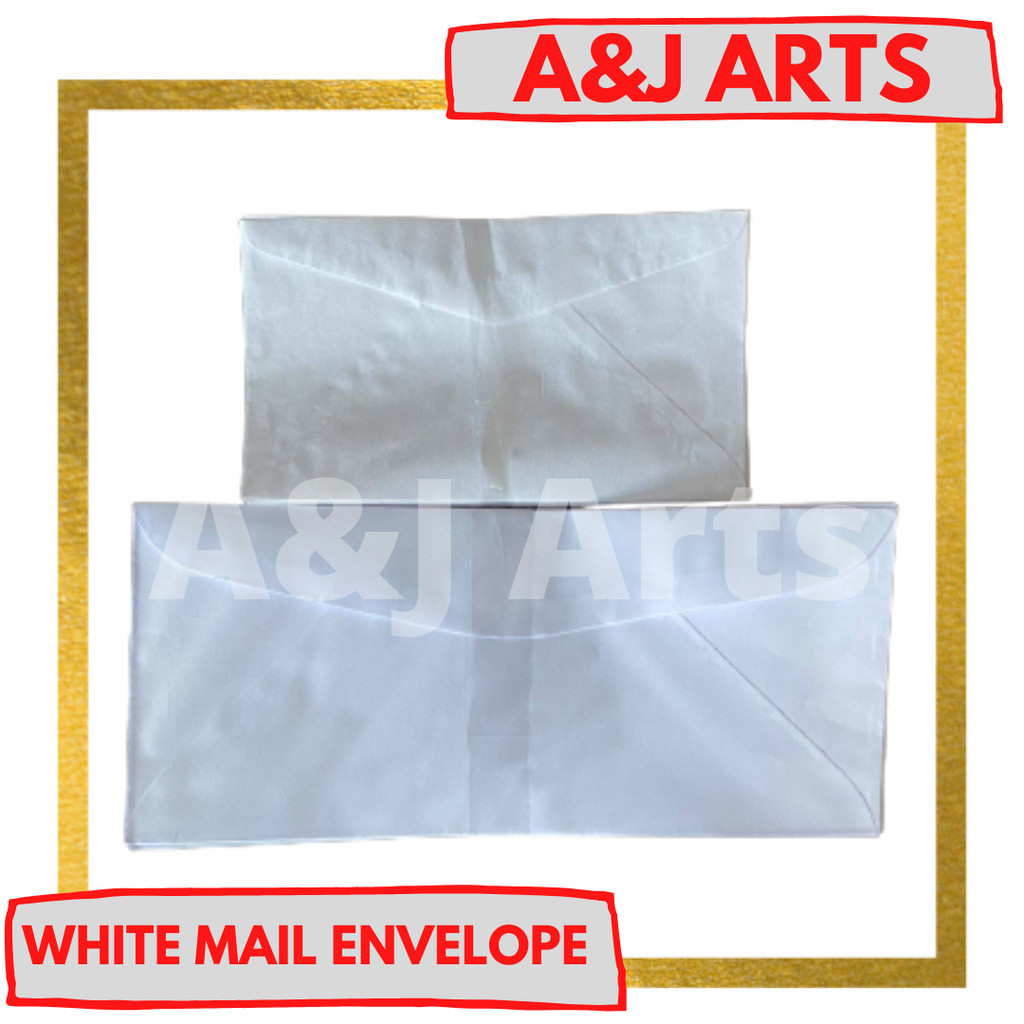 White Mail Envelope Long and Short 50pcs | Shopee Philippines