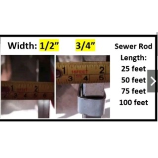 FLAT SEWER ROD GENERAL PLEHE, DRAINAGE SEWAGE DECLOGGER METAL FLAT BAR ...