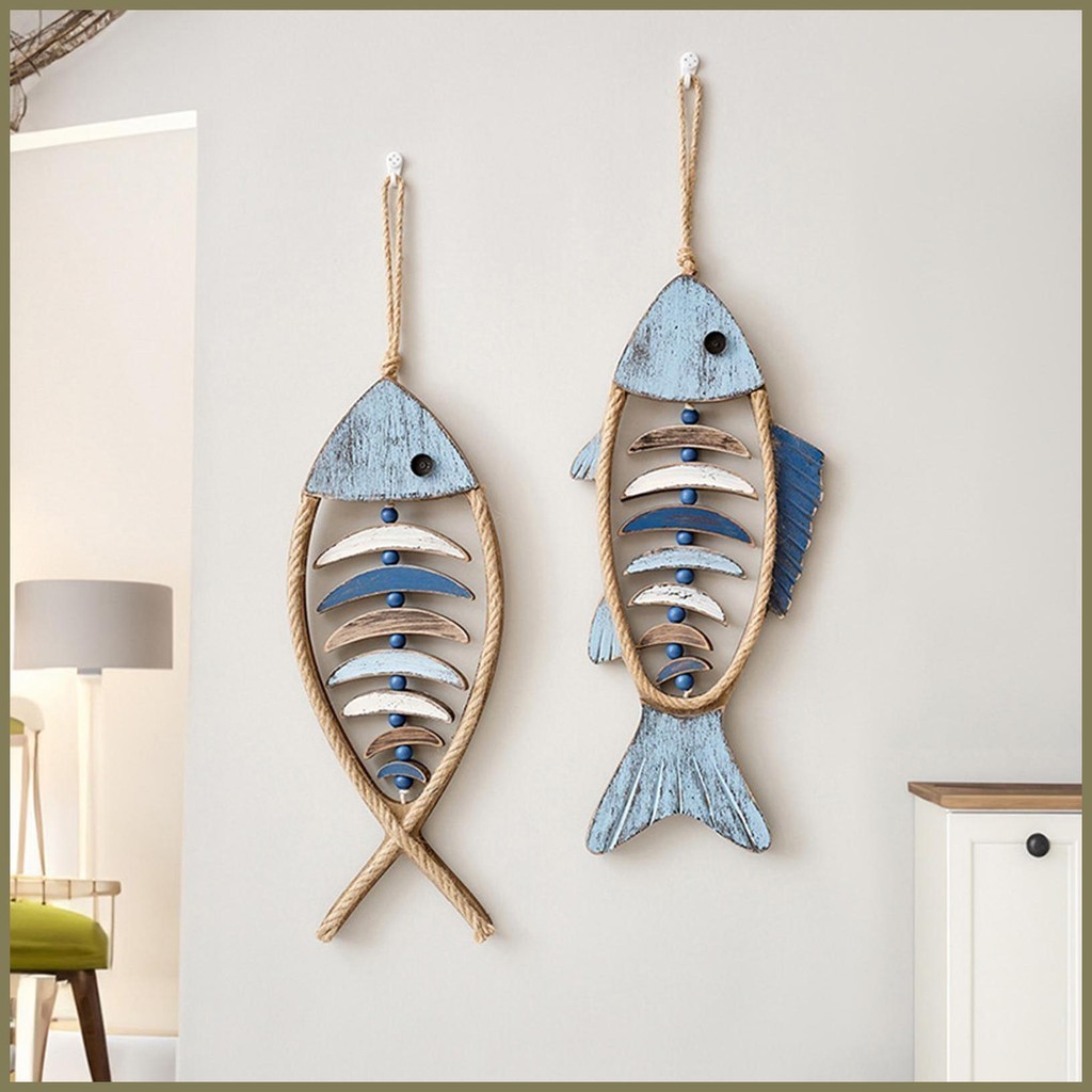 Fish Sculpture Wall Art Wood Fish Ocean Theme Vintage Art Wall ...