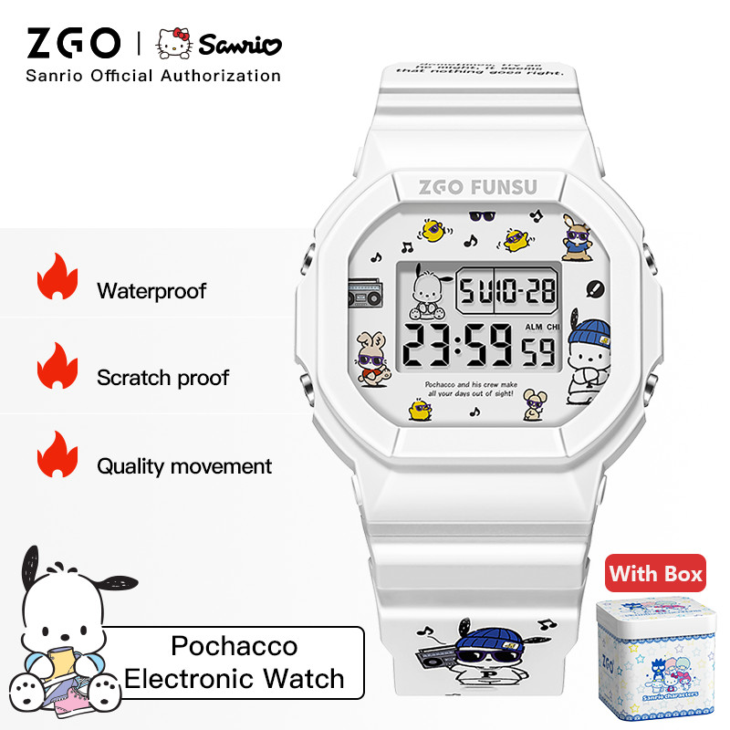 ZGO Sanrio Pochacco Electronic Watch Children Students Cute Fashion ...
