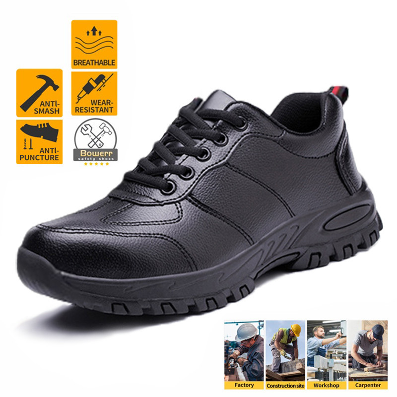 BOWERR Steel Toe Shoes For Men Labor Insurance Protective Footwear For ...
